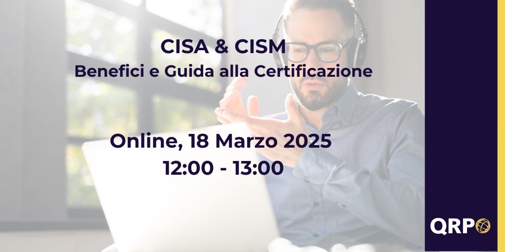 Webinar: CISA® & CISM® | QRP International